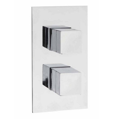 Hudson Reed Lennox Twin Thermostatic Shower Valve in Chrome SQR3210