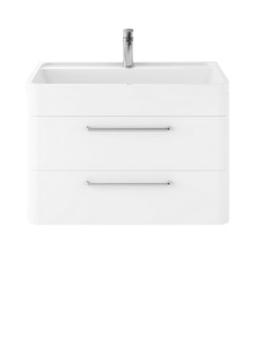 Hudson Reed Solar Wall Hung 2-Drawer Vanity Unit, Elegant Vanity Unit ...