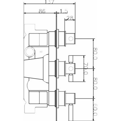 Hudson Reed Tec Pura Triple Thermostatic Shower Valve, Reliable ...