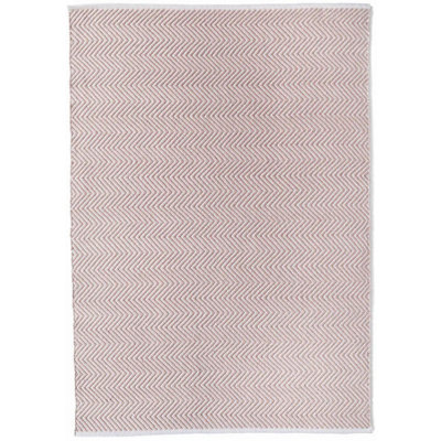 Hug Rug Woven Herringbone Rug Rose 80X150