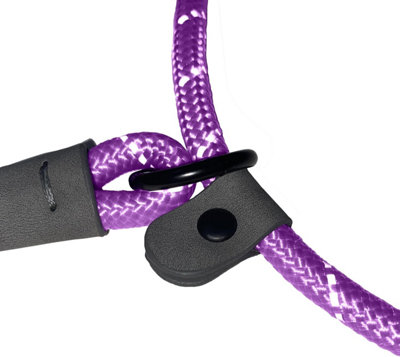 HugglePets Purple 150cm x 1.2cm Reflective Weatherproof Rope Dog Slip Lead