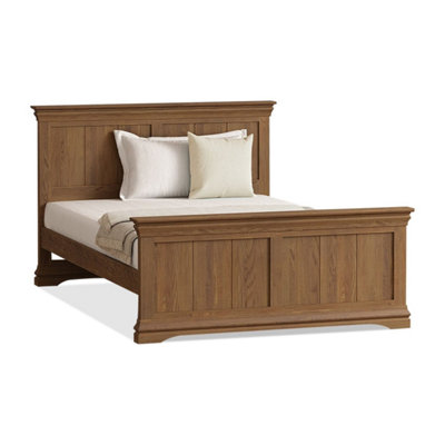 Hulbury Rustic Solid Oak Double Bed
