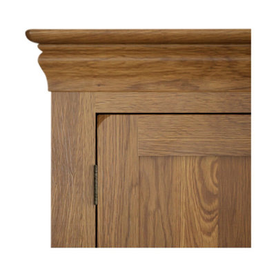 Hulbury Rustic Solid Oak Double Wardrobe
