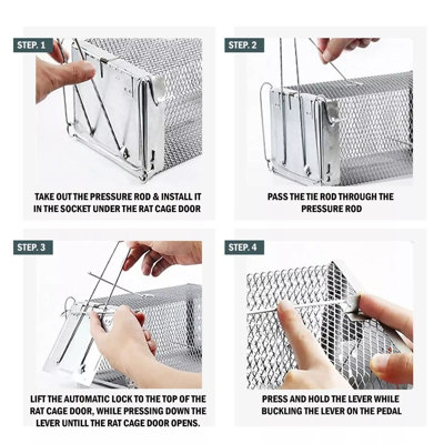 Humane Live Catch Mouse & Rat Cage Trap - Reusable Pest Control