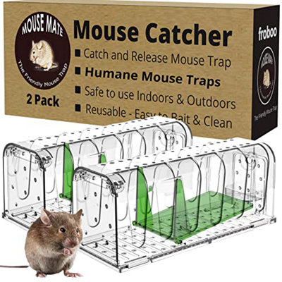 Humane Mouse Trap Reusable Mouse Traps for Indoors and Outdoors Our Best Mouse Traps For UK Homes with Children and Pets 2 PK