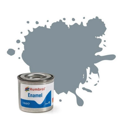 Humbrol No.87 Matt Steel Enamel Paint - 14ml Tin for Model Kits ...