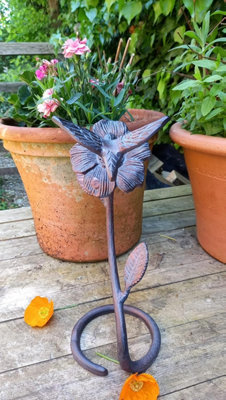 Hummingbird Garden Sculpture Statue Ornament Decor