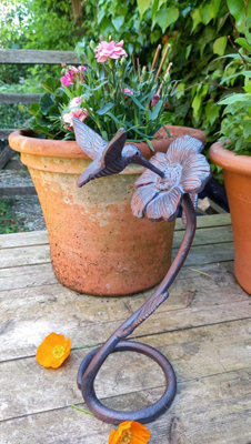 Hummingbird Garden Sculpture Statue Ornament Decor