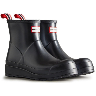 Hunter Nebula Play Short women's black rubber wellington