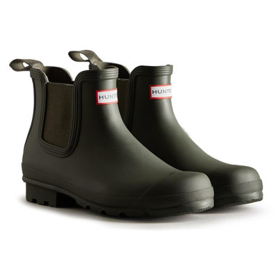 Hunter Original Chelsea men's olive vegan rubber dealer wellington boot
