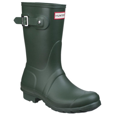 Hunter Original Short unisex green rubber wellington boot