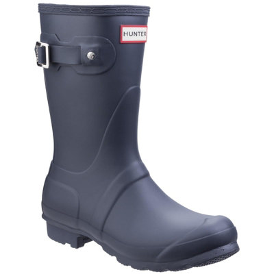 Hunter Original Short unisex navy rubber wellington boot