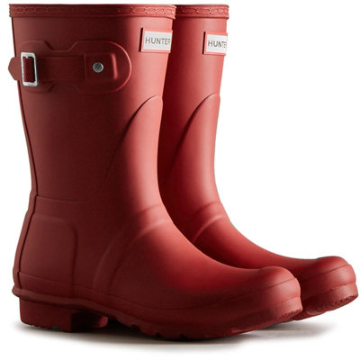 Hunter Original Short unisex red rubber wellington boot