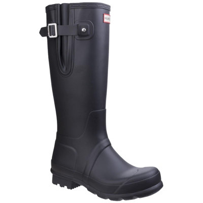 Hunter Original unisex black rubber side-adjustable waterproof ...