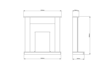 HUNTON ASH WHITE TIMBER ELECTRIC SUITE WITH INSET CHROME ELECTRIC FIRE