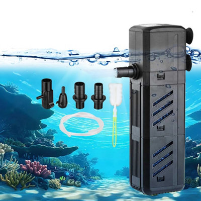 HY-800F 4 in 1 Aquarium Fish Tank Filter Water Pump Internal Purifier ...