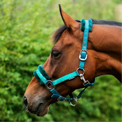 Hy Dazzle Horse Headcollar Alpine Green (Pony)