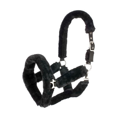 Hy Fab Fleece Horse Headcollar Black (Pony)