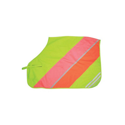 Hy Quarter Reflective Mesh Horse Exercise Sheet Yellow/Pink/Orange ...
