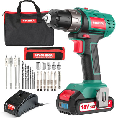 HYCHIKA Powerful 18V Electric Drill with 180K RPM and Compact Design