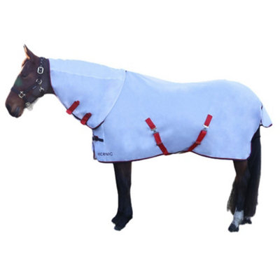 HYCONIC Combo Neck achable Neck Horse Fly Rug White (5 3")