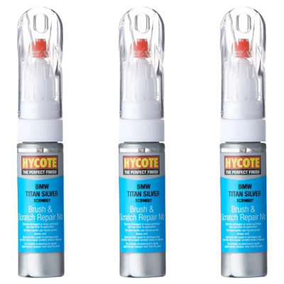 Hycote Colour Touch Up Brush Paint BMW Titanium Silver (Metallic) 12 ...