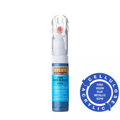 Hycote Colour Touch Up Brush Paint Ford Vision Blue (Metallic) 12.5ml x12