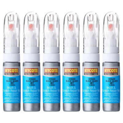 Hycote Colour Touch Up Brush Paint Nissan Blade Silver (Metallic) 12.5ml x6