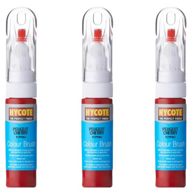 Hycote Colour Touch Up Brush Paint Peugeot Cherry 12.5ml Perfect Finish ...
