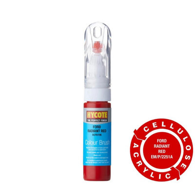 Hycote Colour Touch Up Brush Paint XCFD726 Ford Radiant Red 12.5ml x12