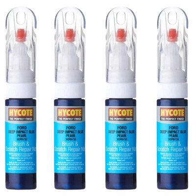 Hycote Colour Touch Up Brush Paint XCFD733 Ford Deep Impact Blue 12.5ml ...