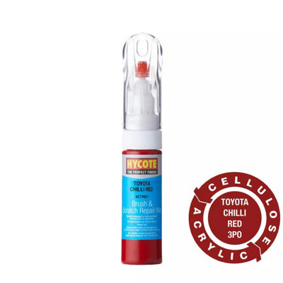 Hycote Colour Touch Up Brush Paint XCTY027 Toyota Chilli Red 12.5mL ...