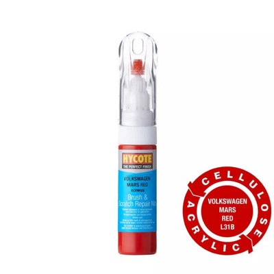Hycote Colour Touch Up Brush Paint XCVW606 Volkswagen Mars Red 12.5ml ...
