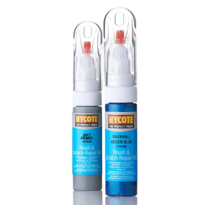 Hycote Paint Pen Brush Vauxhall Arden Blue Pearlescent 12.5ml + Grey ...