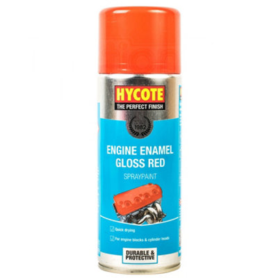 Hycote Red Engine Enamel Gloss Spray Heat Resistant Durable 400ml