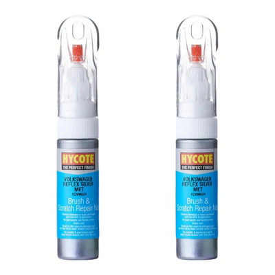 Hycote Touch Up Brush Paint Volkswagen Reflex Silver (Metallic) 12.5ml x2