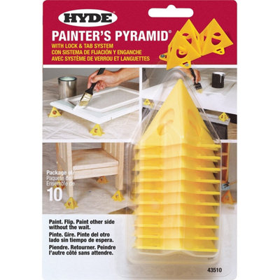 Hyde 43510 Painters Pyramids 10 Pack Yellow Pyramid Points