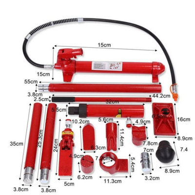 Hydraulic Power Car Van Jack Body Porta Frame Repair Kit Auto Car Tool ...