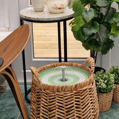 Hydria Water Feature Accessory - Decorative Mosaic Jade Green