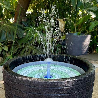 Hydria Water Feature Accessory - Decorative Mosaic Jade Green