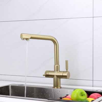 HYDRO-800GPD UNDER SINK TANKLESS RO SYSTEM WITH HOMMIX BERTA BRUSHED ...