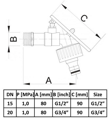 hydroland 3/4 Inch BSP Quick Connect Garden Padlock Tap Padlocking ...