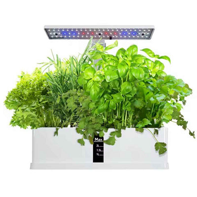 Hydroponic Indoor Garden Kit 9 Pods 2L Tank with LED Grow Light 15W ...