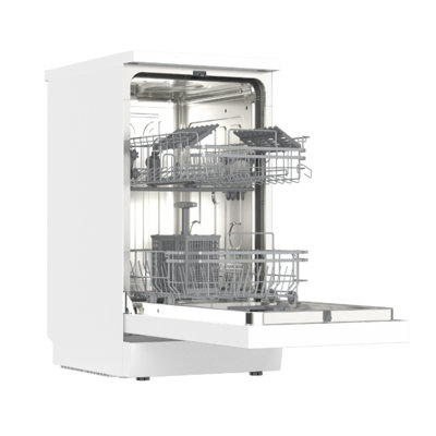 HYE 45CM 9 PLACE SETTINGS FREESTANDING SLIMLINE DISHWASHER WHITE ...