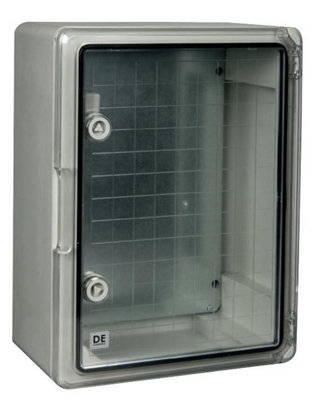HYLEC - IP65 ABS Wall Mount Enclosure with Transparent Door - 300x200x130mm