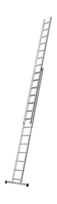 Hymer Black Line Square Rung Double Extension Ladder - 2x14 Rung (7.86m ...