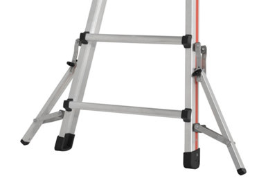 Hymer Red Line Telescopic Combination Ladder with Deployable Stabiliser ...