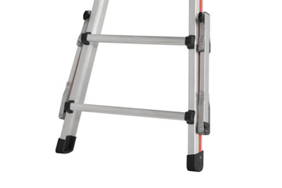 Hymer Red Line Telescopic Combination Ladder with Deployable Stabiliser ...