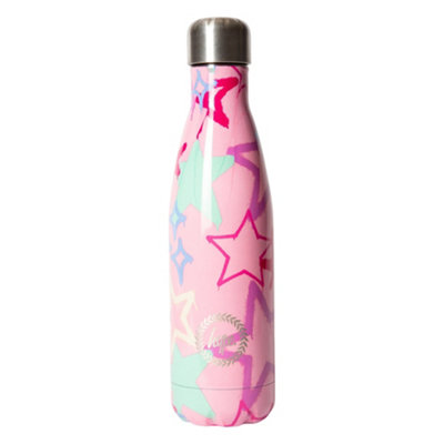 Hype Graffiti Star Thermal Water Bottle Pink (One Size)