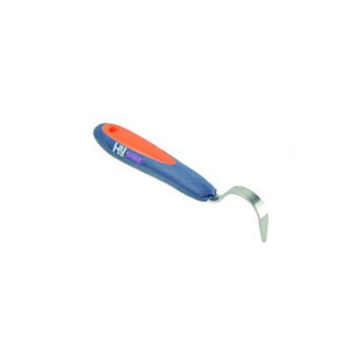 HySHINE Pro Groom Hoof Pick Navy/Orange (16cm)
